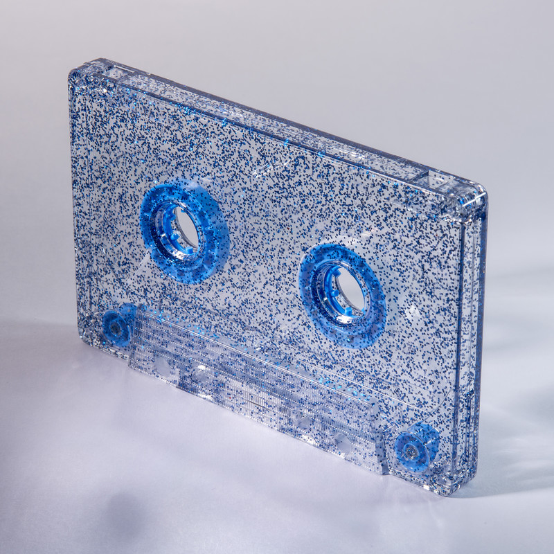 Blue Glitter C-13 Audio Cassettes - Pre-Loaded Type I Cassettes - Audio ...